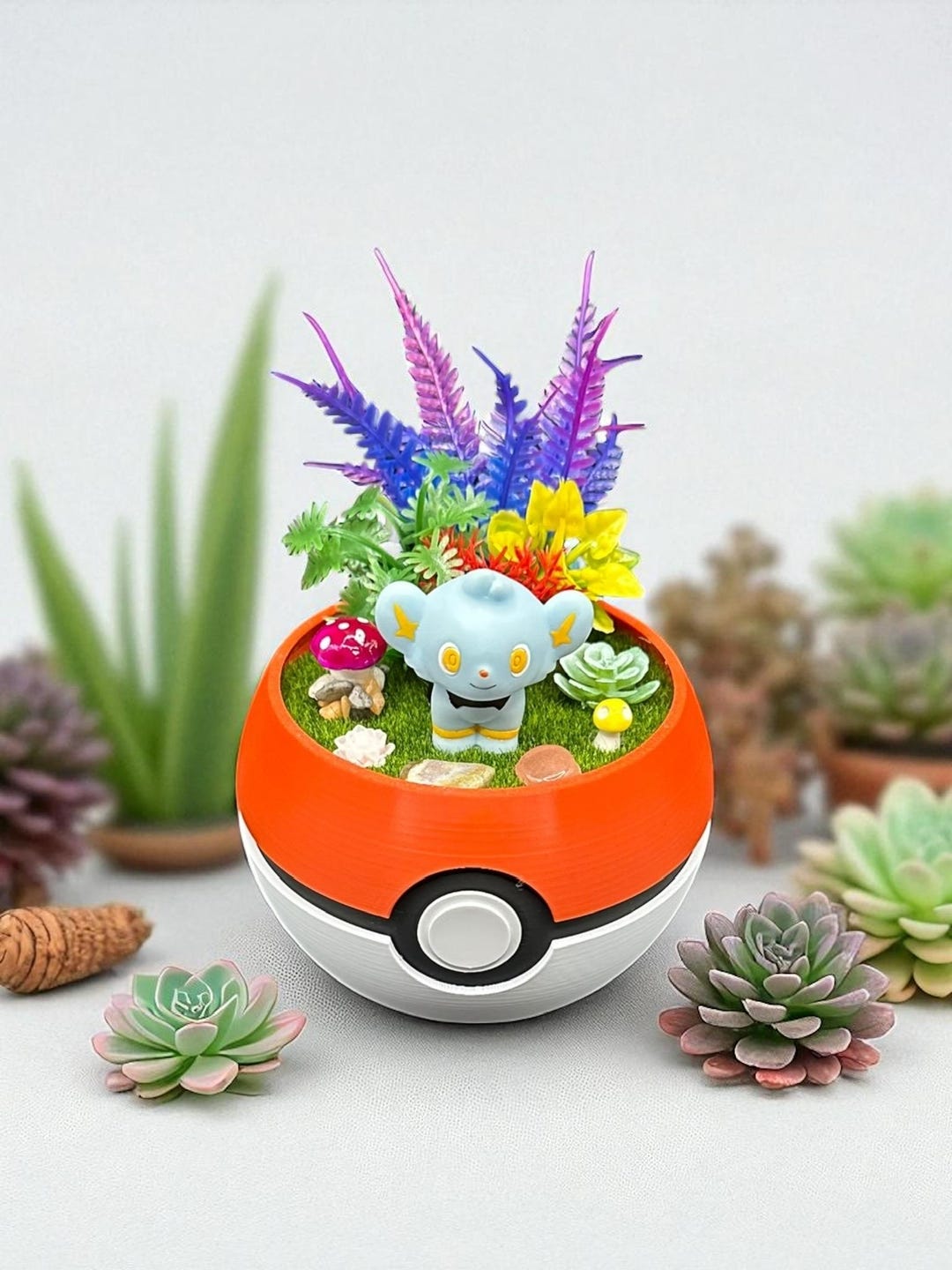 Shinx Pokemon Terrarium, Pokemon Inspired,pokemon Diorama,pokeball ...