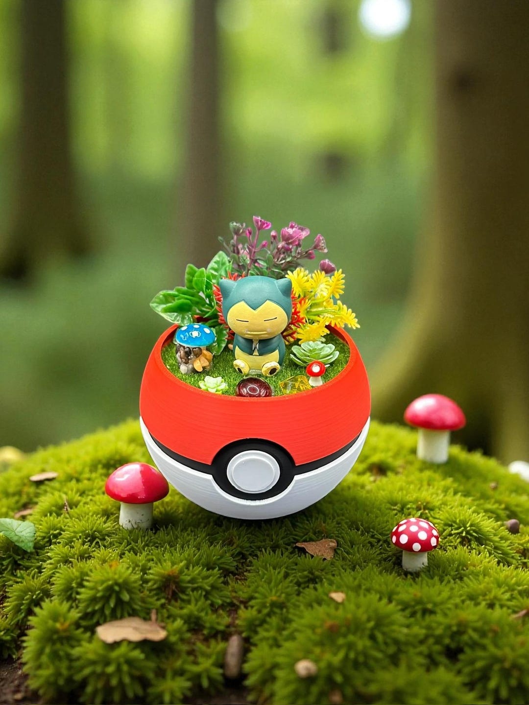 Snorlax Pokemon Terrarium, Pokemon Inspired,pokemon Diorama,pokeball ...