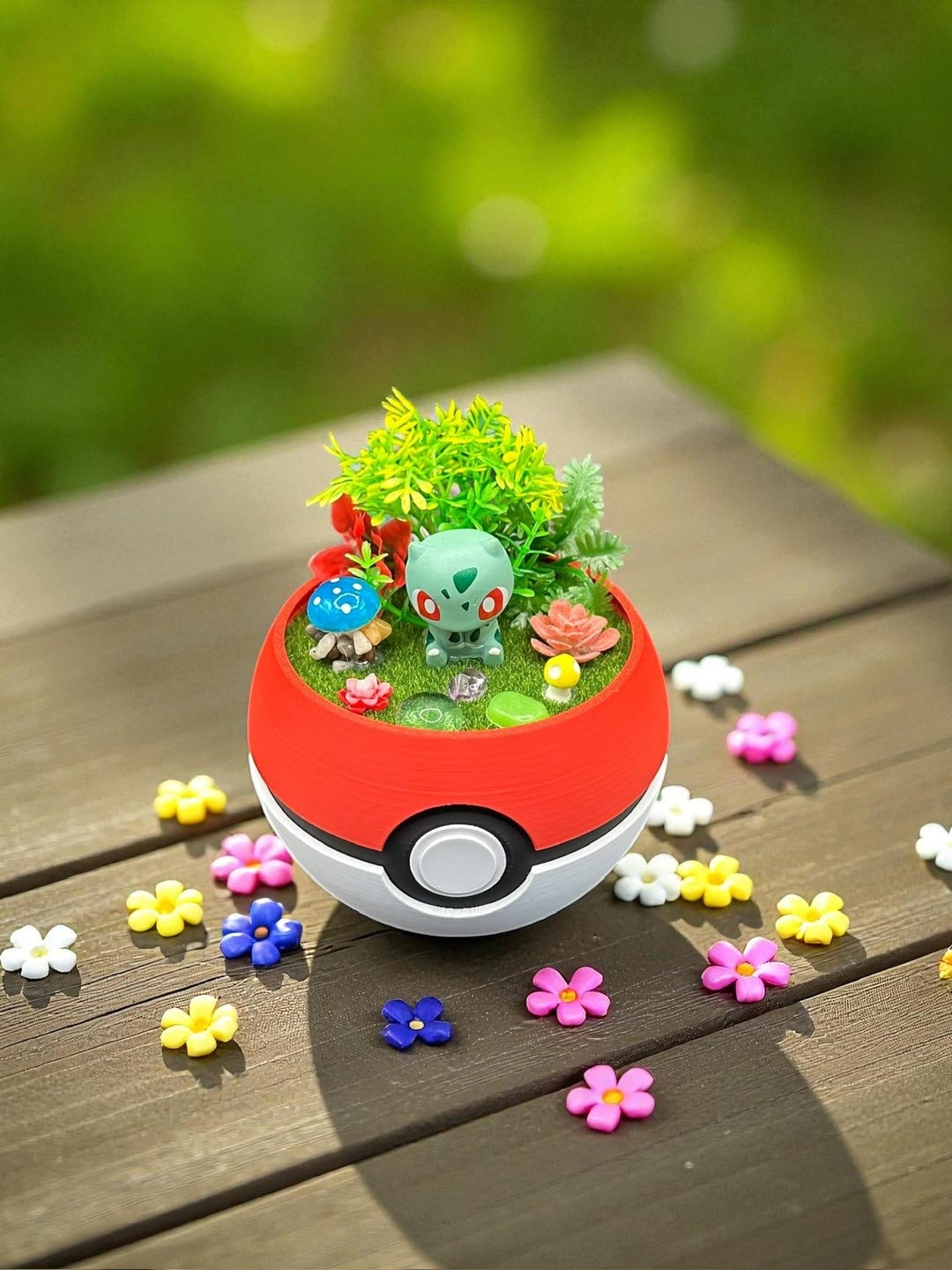 Bulbasaur Pokemon Terrarium, Pokemon Inspired,pokemon Diorama,pokeball ...