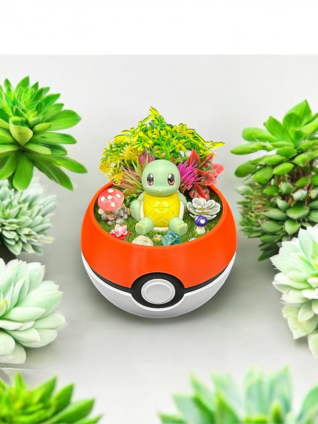 Squirtle Pokemon Terrarium, Pokemon Inspired,pokemon Diorama,pokeball ...