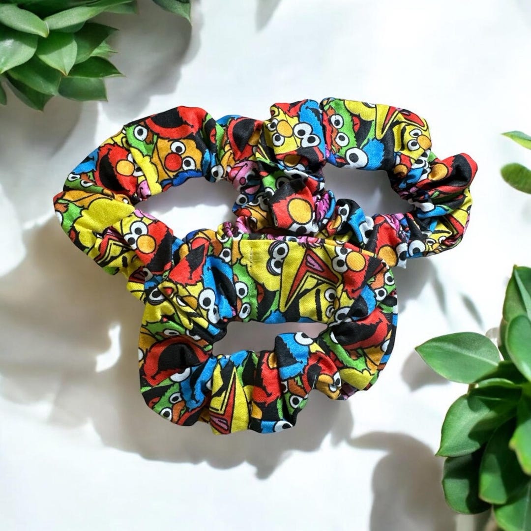 Sesame Street Scrunchies,sesame Street,elmo,cookie Monster,big Bird ...