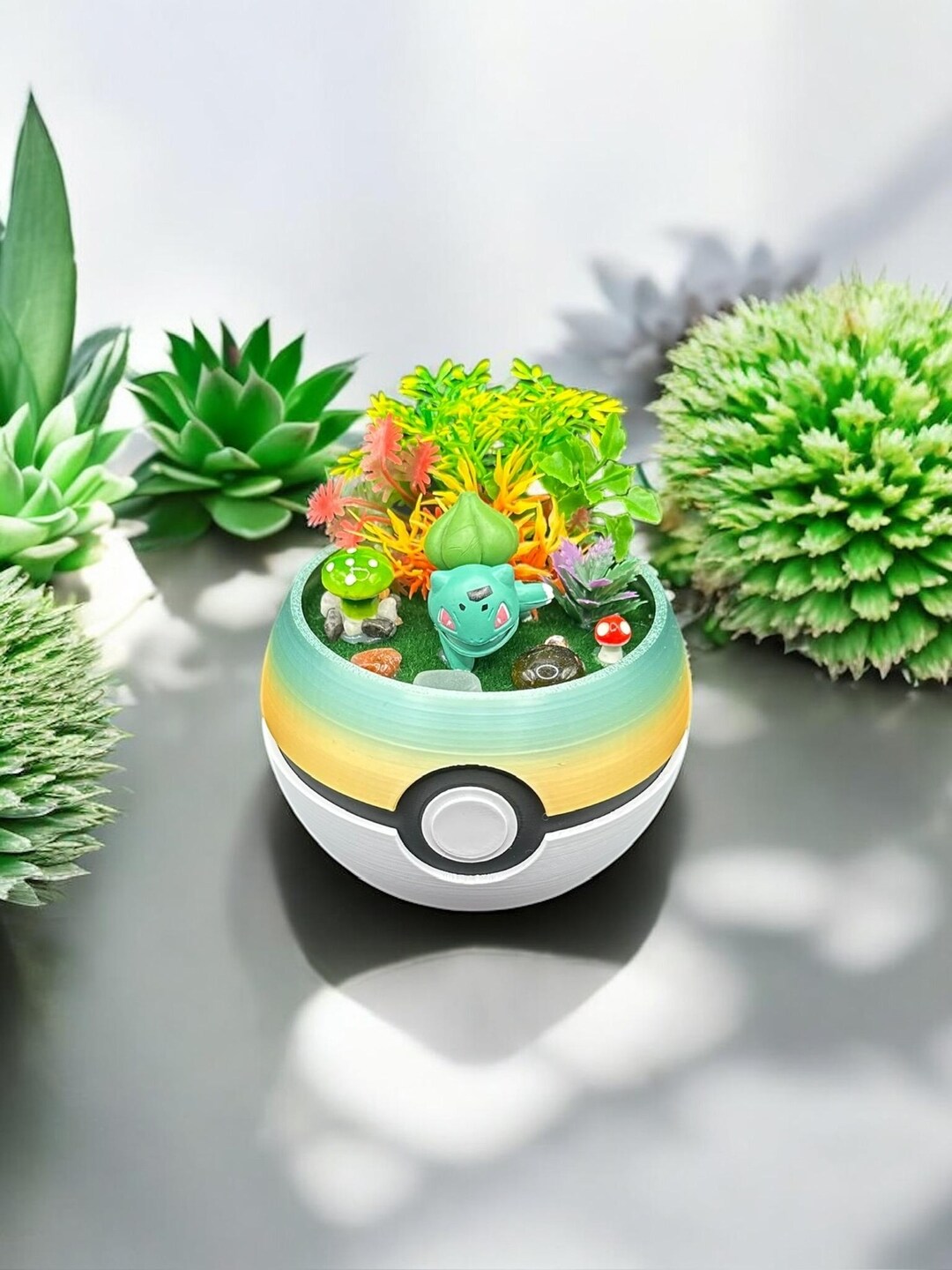 Bulbasaur Pokemon Terrarium, Pokemon Inspired,pokemon Diorama,pokeball ...