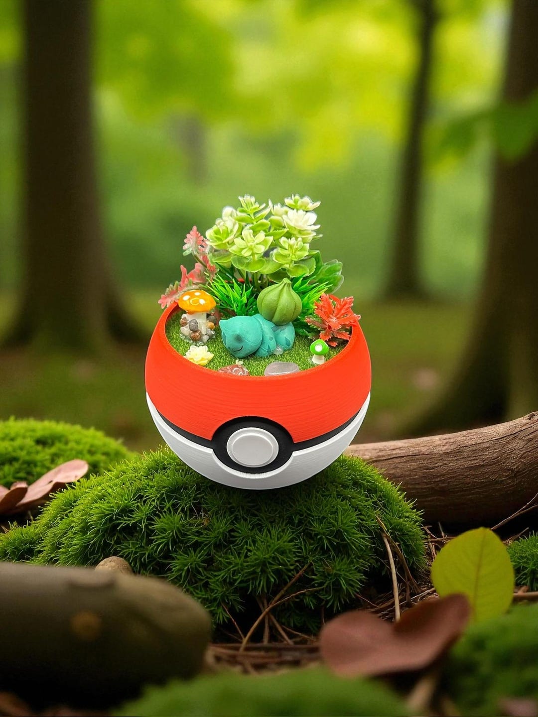 Bulbasaur Pokemon Terrarium, Pokemon Inspired,pokemon Diorama,pokeball ...