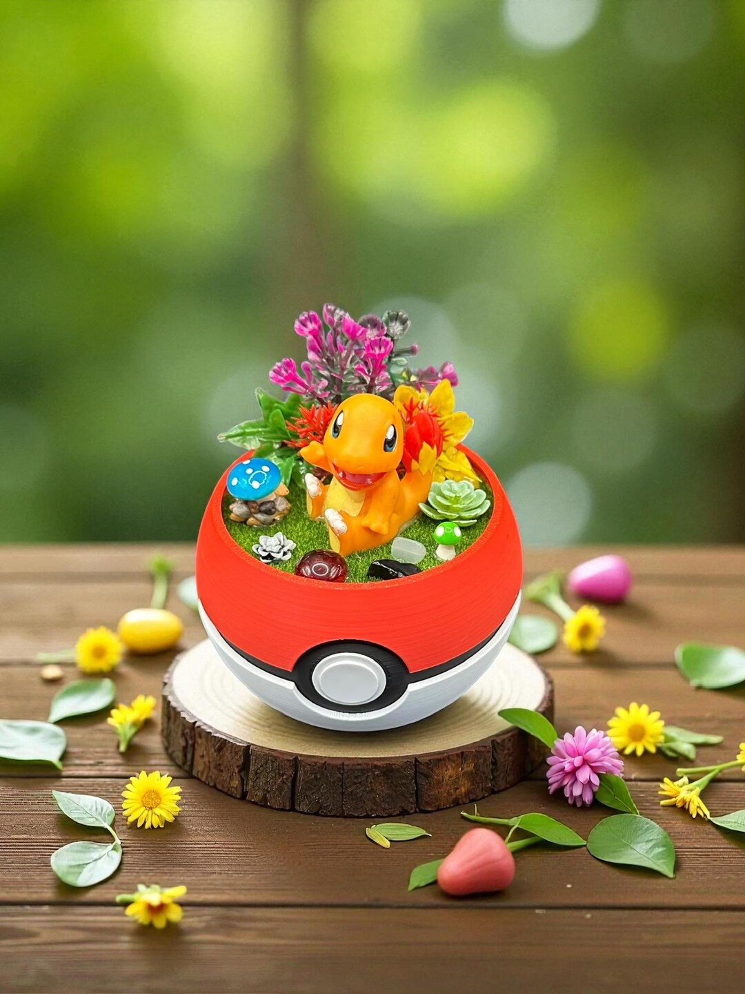 Charmander Pokemon Terrarium, Pokemon Inspired,pokemon Diorama,pokeball ...