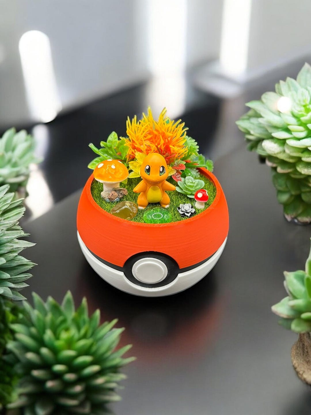 Charmander Pokemon Terrarium, Pokemon Inspired,pokemon Diorama,pokeball ...
