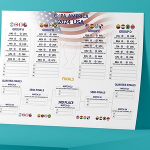 COPA America 2024 USA Soccer Schedule Digital Download – Printable and ...