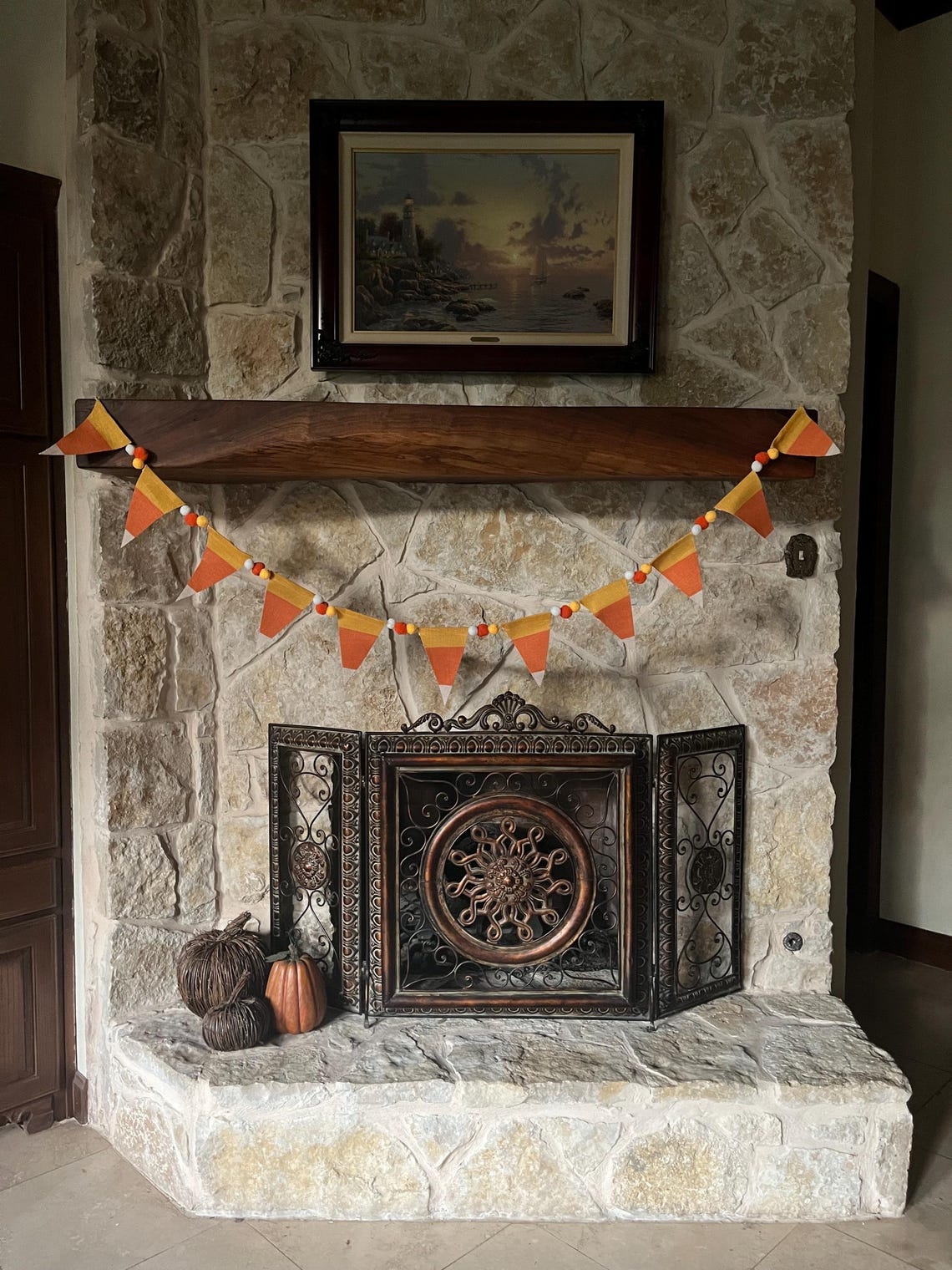 Candy Corn Halloween Pennant Banner Fall Party Decorations Halloween ...