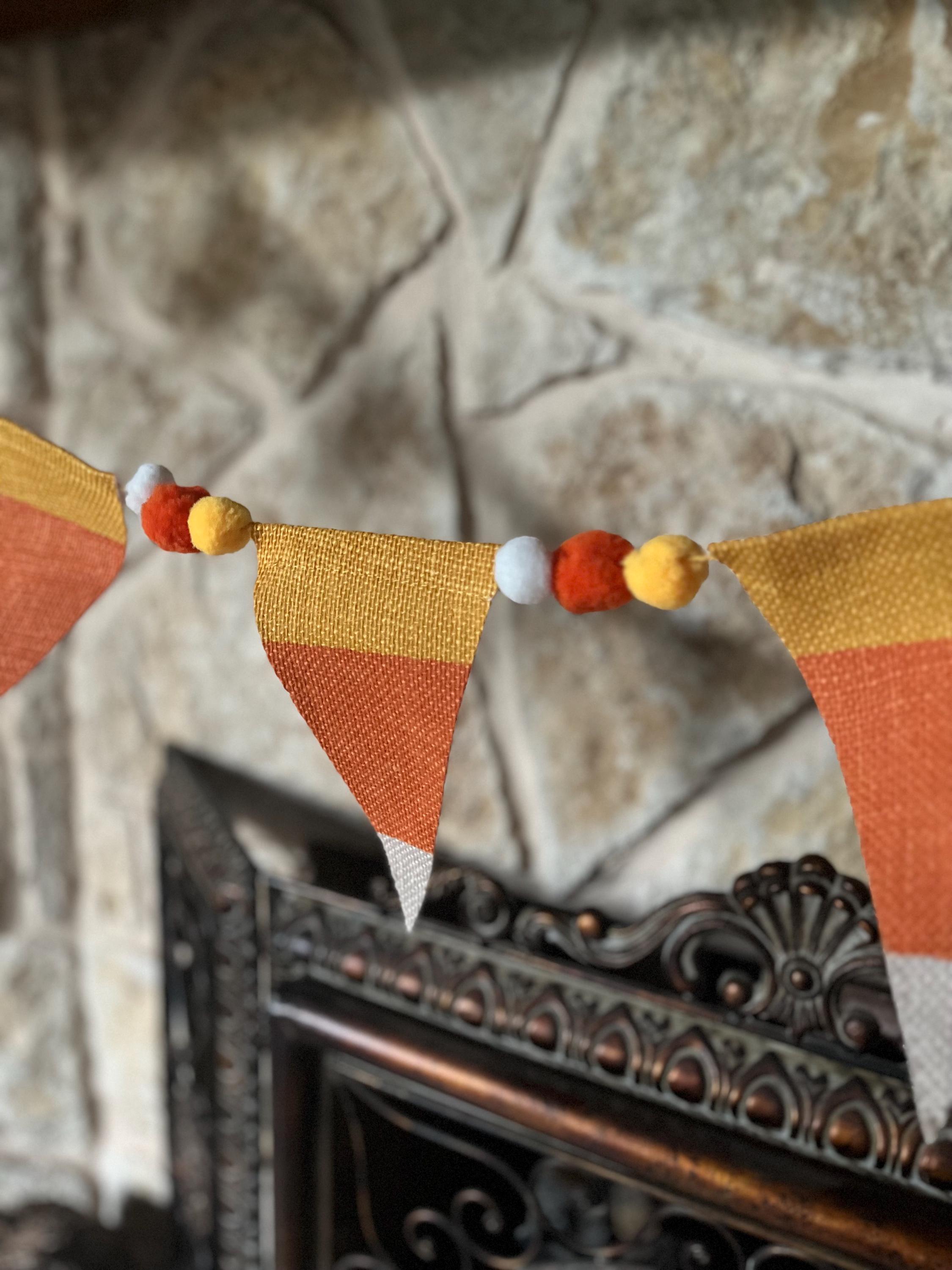 Candy Corn Halloween Pennant Banner Fall Party Decorations Halloween ...