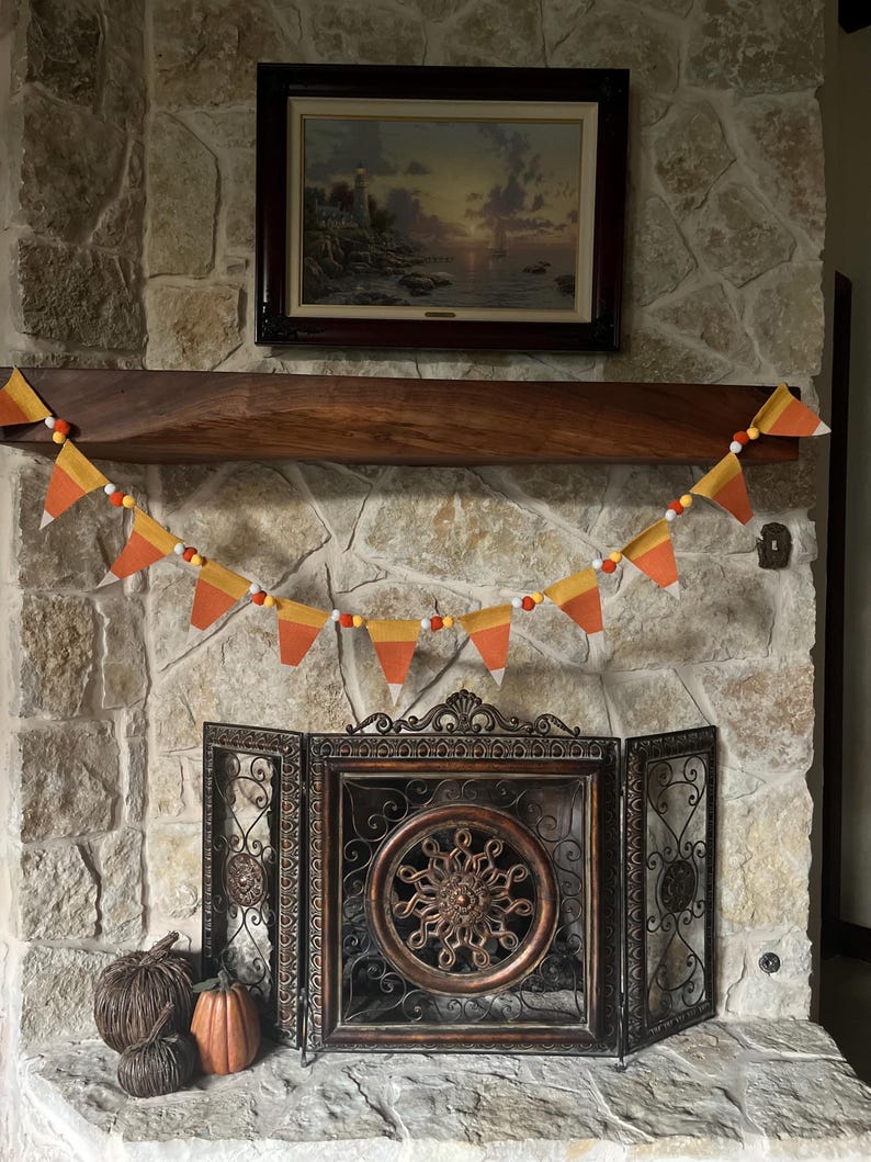 Candy Corn Halloween Pennant Banner Fall Party Decorations Halloween ...