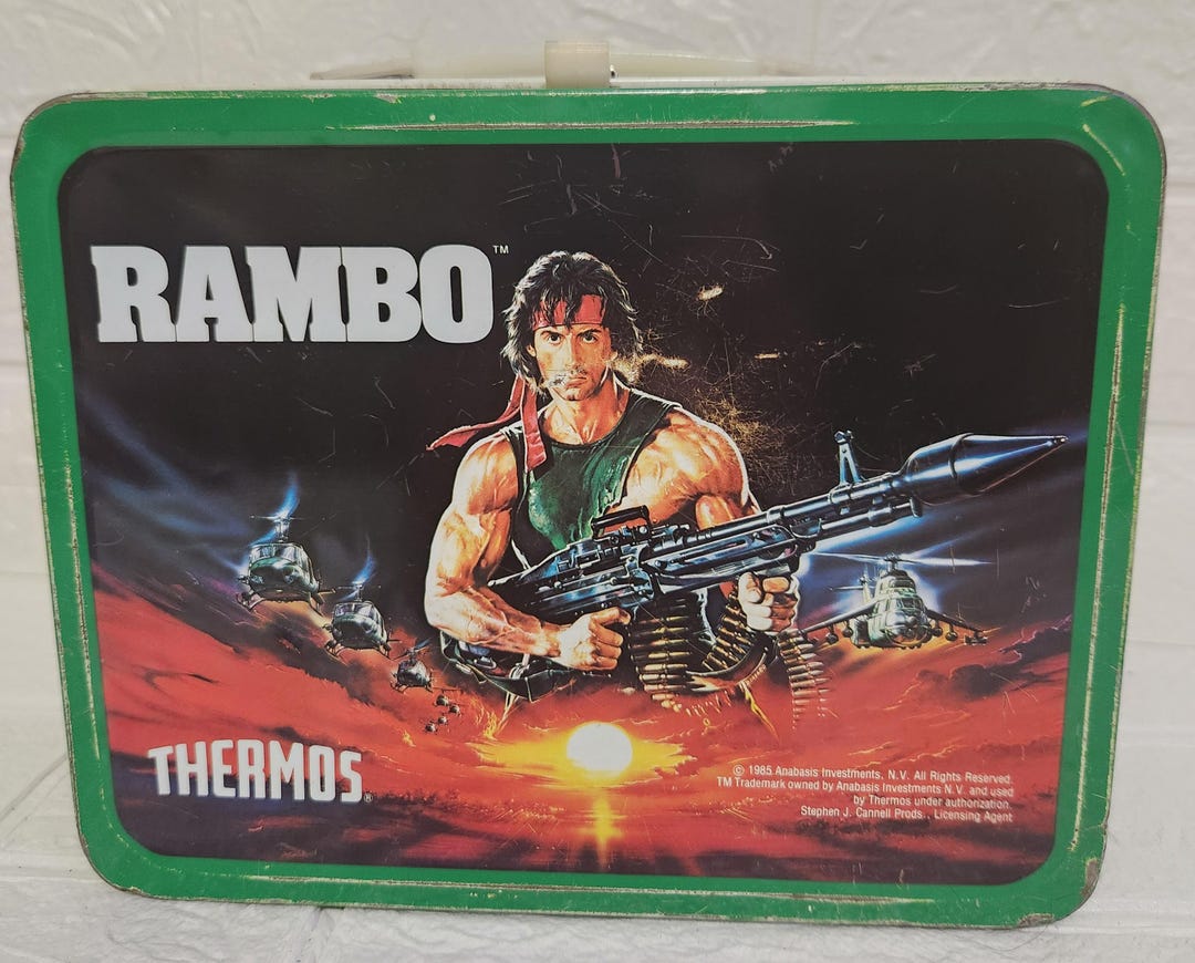 Vintage 1980s Rambo Metal Lunch Box - Etsy