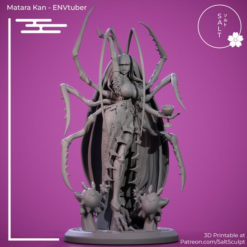 Matara Kan Figure | EN Vtuber | 12k Resolution | 3D Printed ...