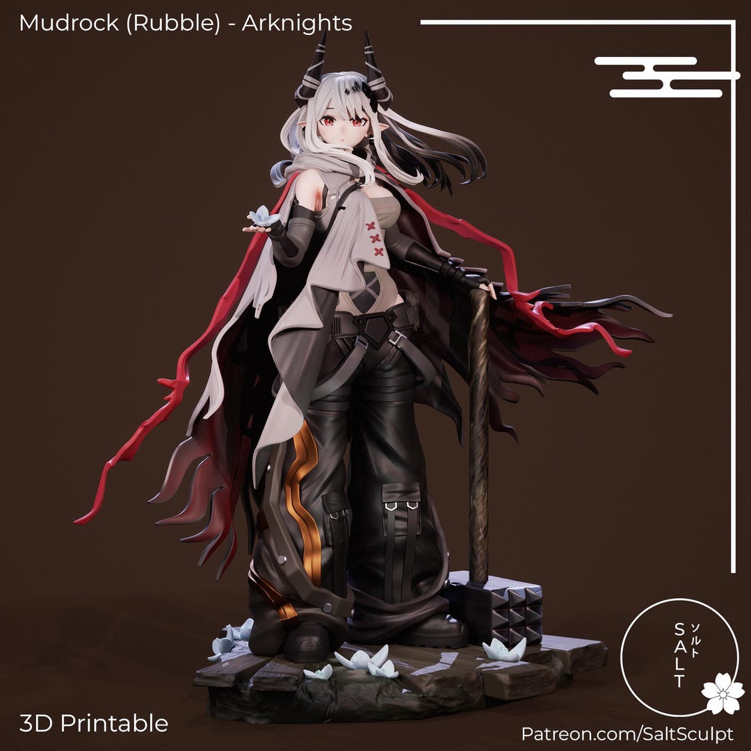 Mudrock Figure | Arknights | 12k Resolution | 3D Printed | Unassembled ...