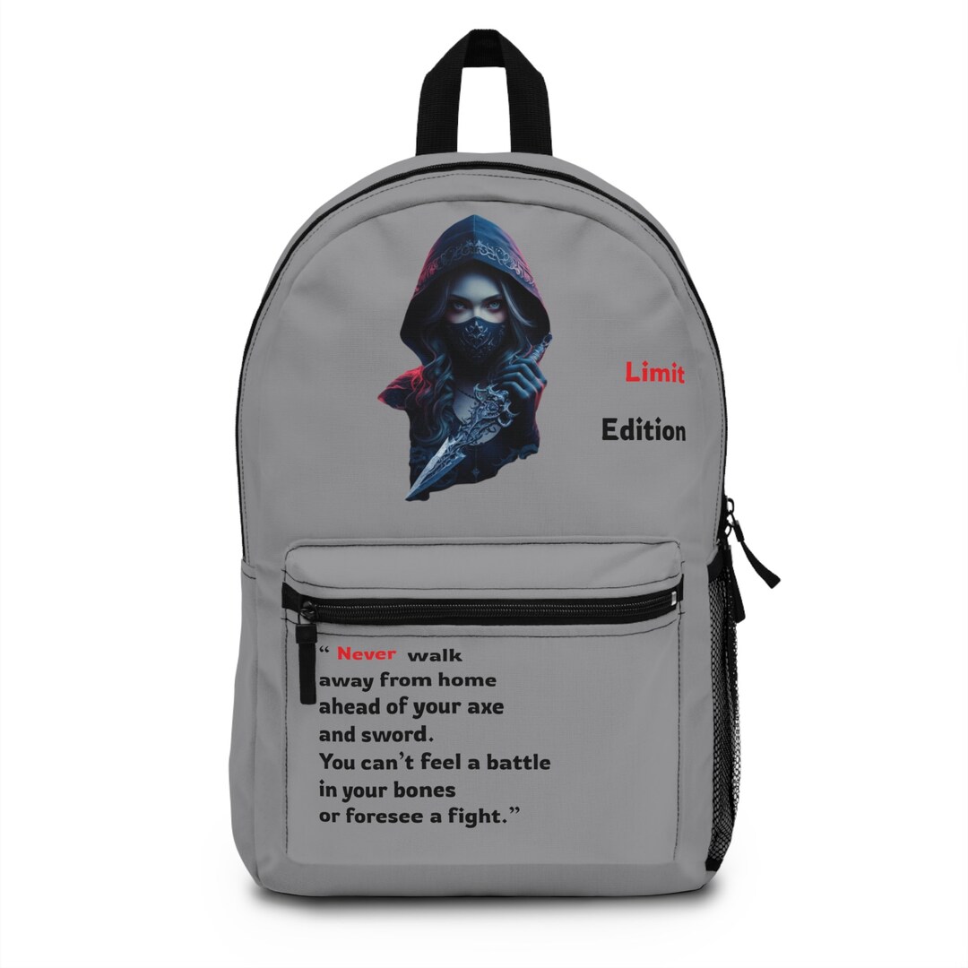 Backpack School Clan Twin Horn Warrior Grey Backpack Complex of Red ...