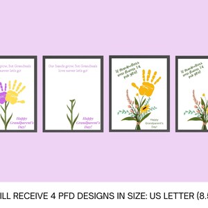 Grandparents Day Handprint Art Craft, Gift for Grandma or Grandpa ...