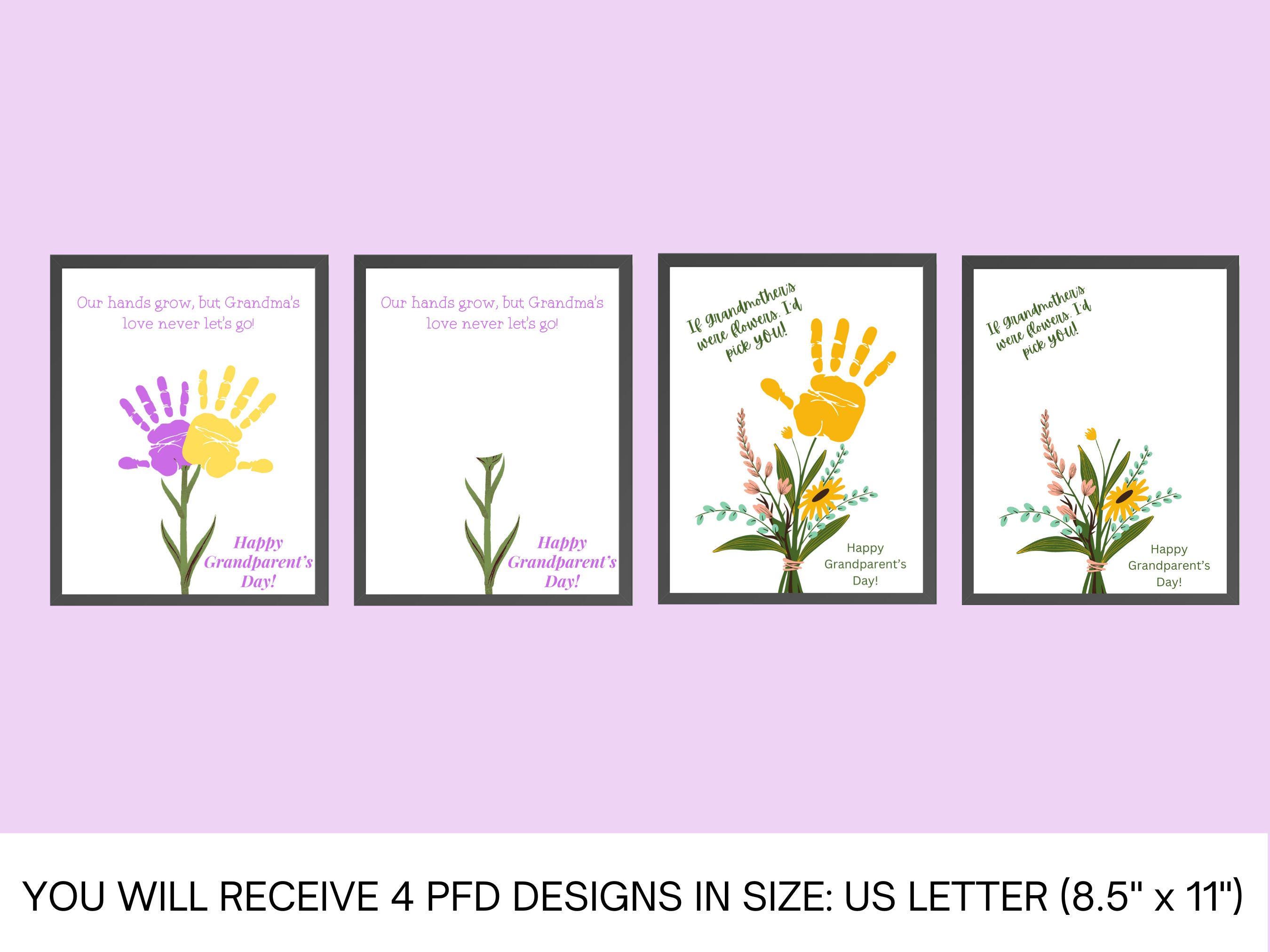 Grandparents Day Handprint Art Craft, Gift for Grandma or Grandpa ...