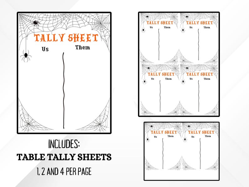 Halloween Theme Bunco Printable Bundle, October Bunco, Score Cards ...