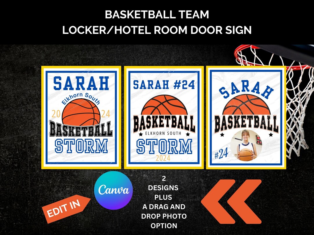 Basketball Locker Sign Template, Basketball Locker Decorations, Travel ...