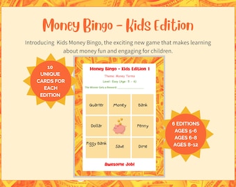 Financial Literacy Bingo Game - Money Management Educational Activity ...
