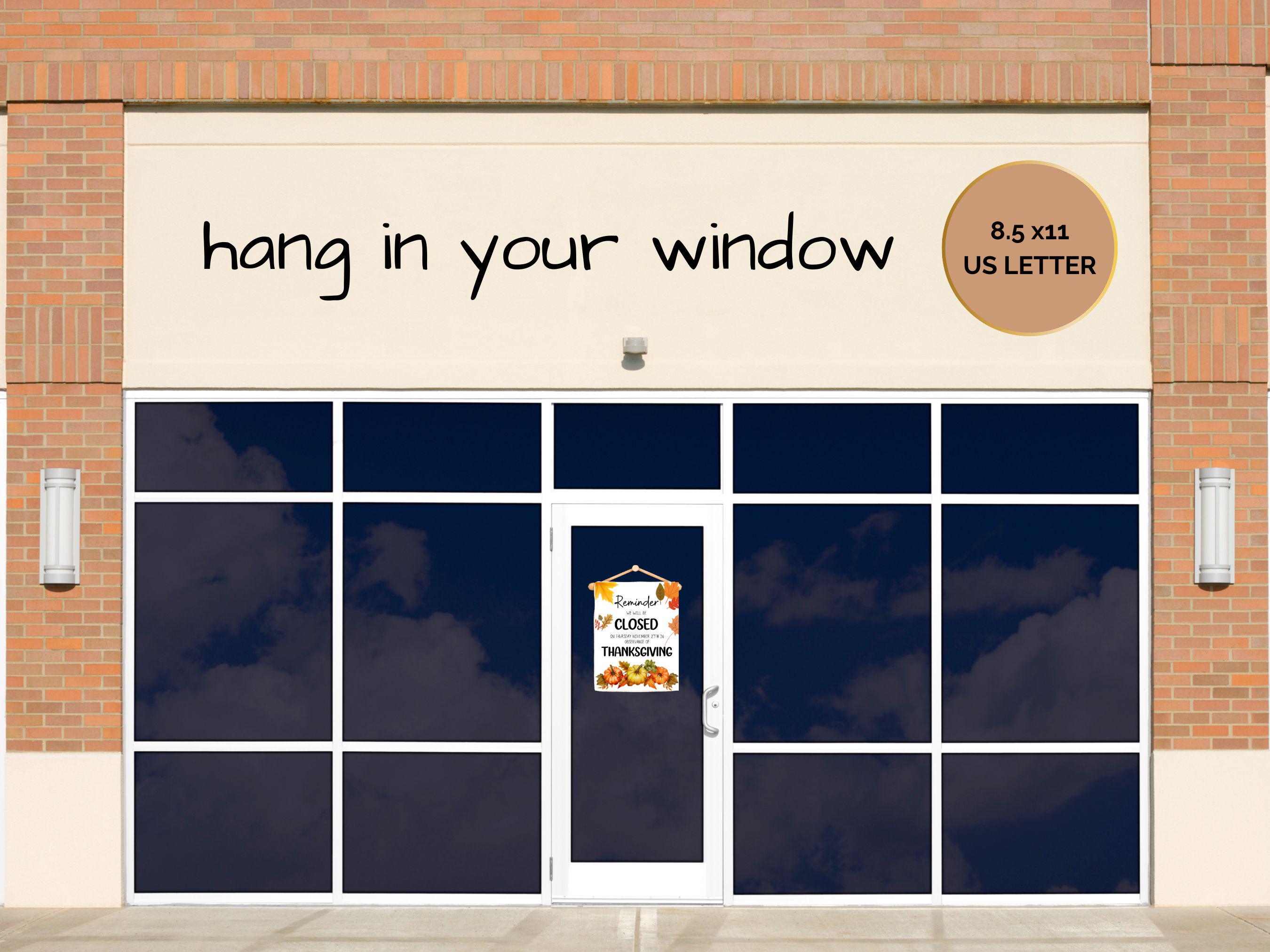 Closed for Thanksgiving Sign, Thanksgiving Day Closed Sign for ...