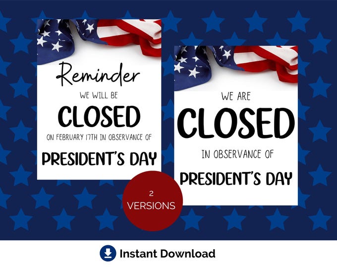 Printable Sorry We're Closed Sign: Retail Business Poster (JPG Files ...