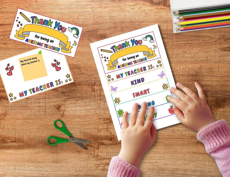 Teacher Appreciation Printable Flip Book, Coloring Craft Activity ...
