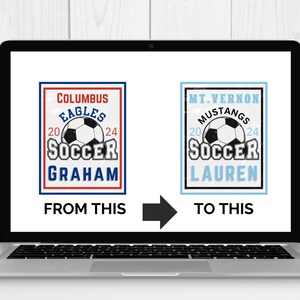 SOCCER Player Locker Sign Template for School Lockers, Locker Room ...