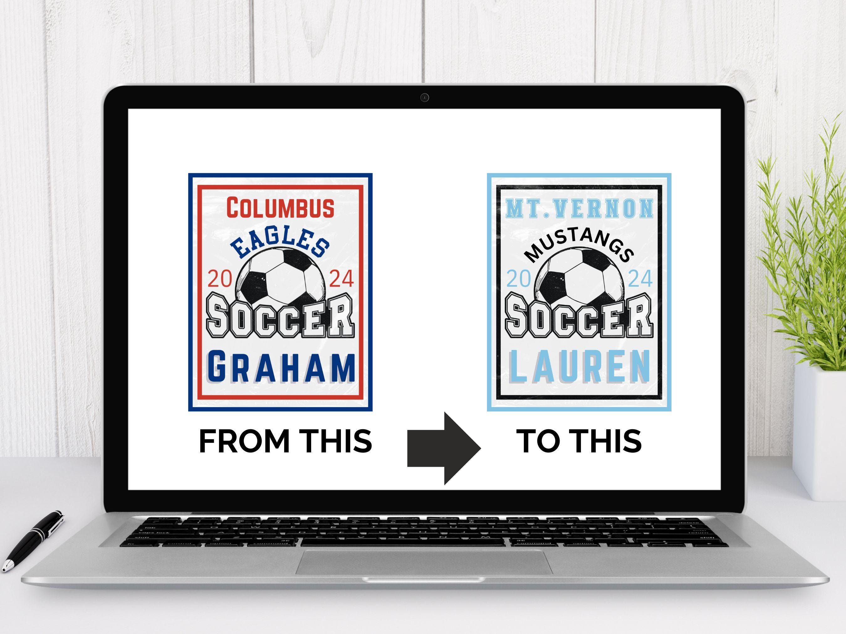 SOCCER Player Locker Sign Template for School Lockers, Locker Room ...