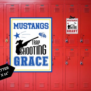 Boys and Girls Trap Shooting Locker Signs, Senior Poster, Trapshooting ...