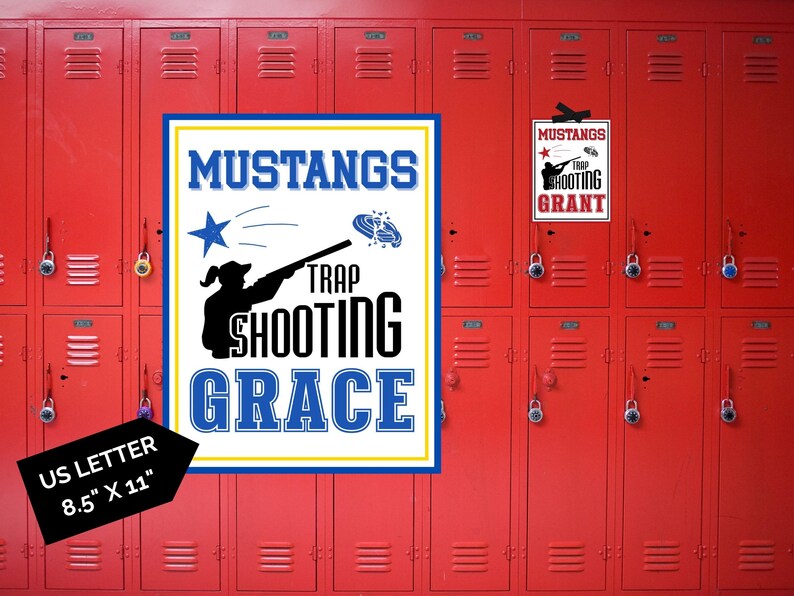Boys and Girls Trap Shooting Locker Signs, Senior Poster, Trapshooting ...
