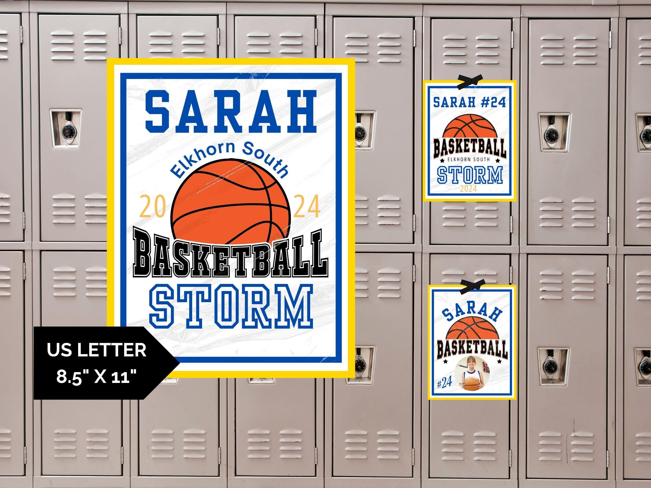 Basketball Locker Sign Template, Basketball Locker Decorations, Travel ...