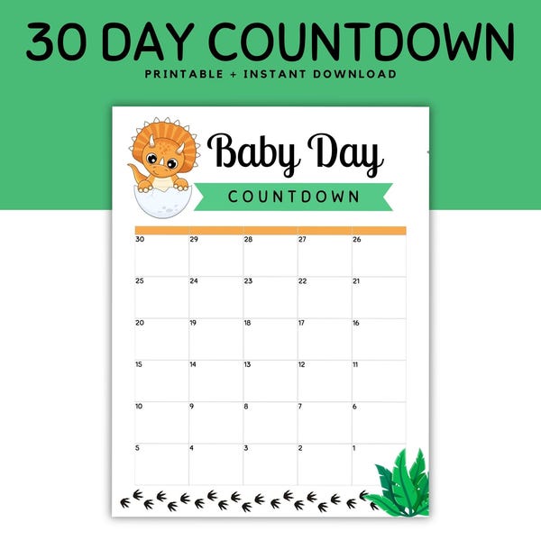 Baby Countdown - Etsy