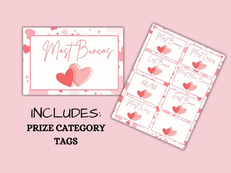 Galentine Bunco Printable Bundle, Valentine Bunco, Score Cards, Tally ...