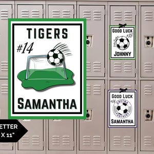 SOCCER Player Locker Sign Template for School Lockers, Locker Room ...
