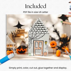 Spooky House Paper Craft for Kids, 3D Paper Craft, Halloween Paper ...