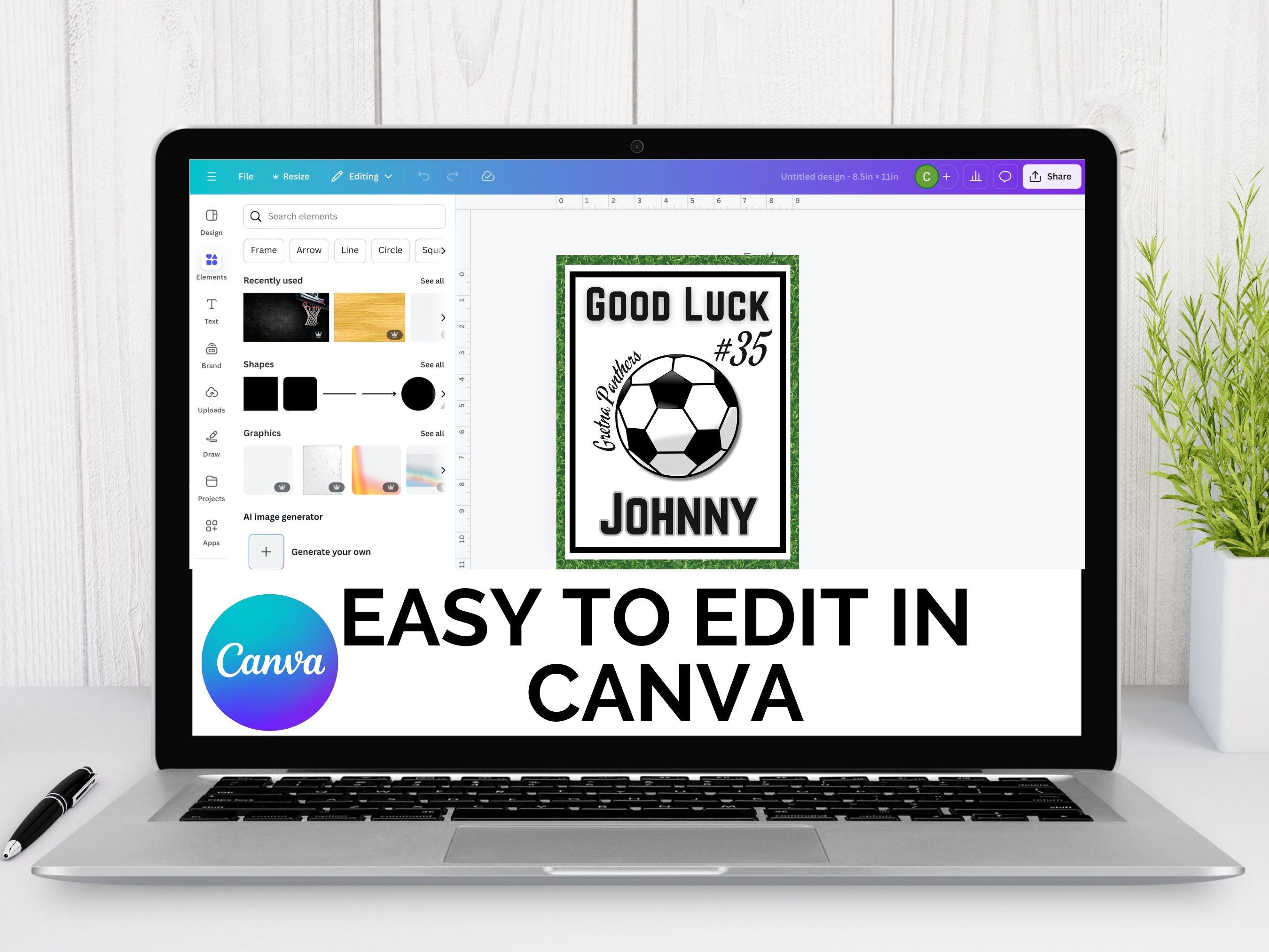 SOCCER Player Locker Sign Template for School Lockers, Locker Room ...