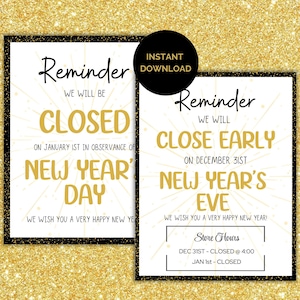 Closing Early Sign - Etsy
