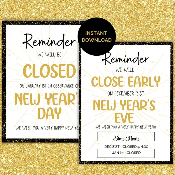Closing Early Sign - Etsy