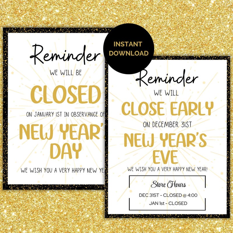 Closing Early Sign - Etsy