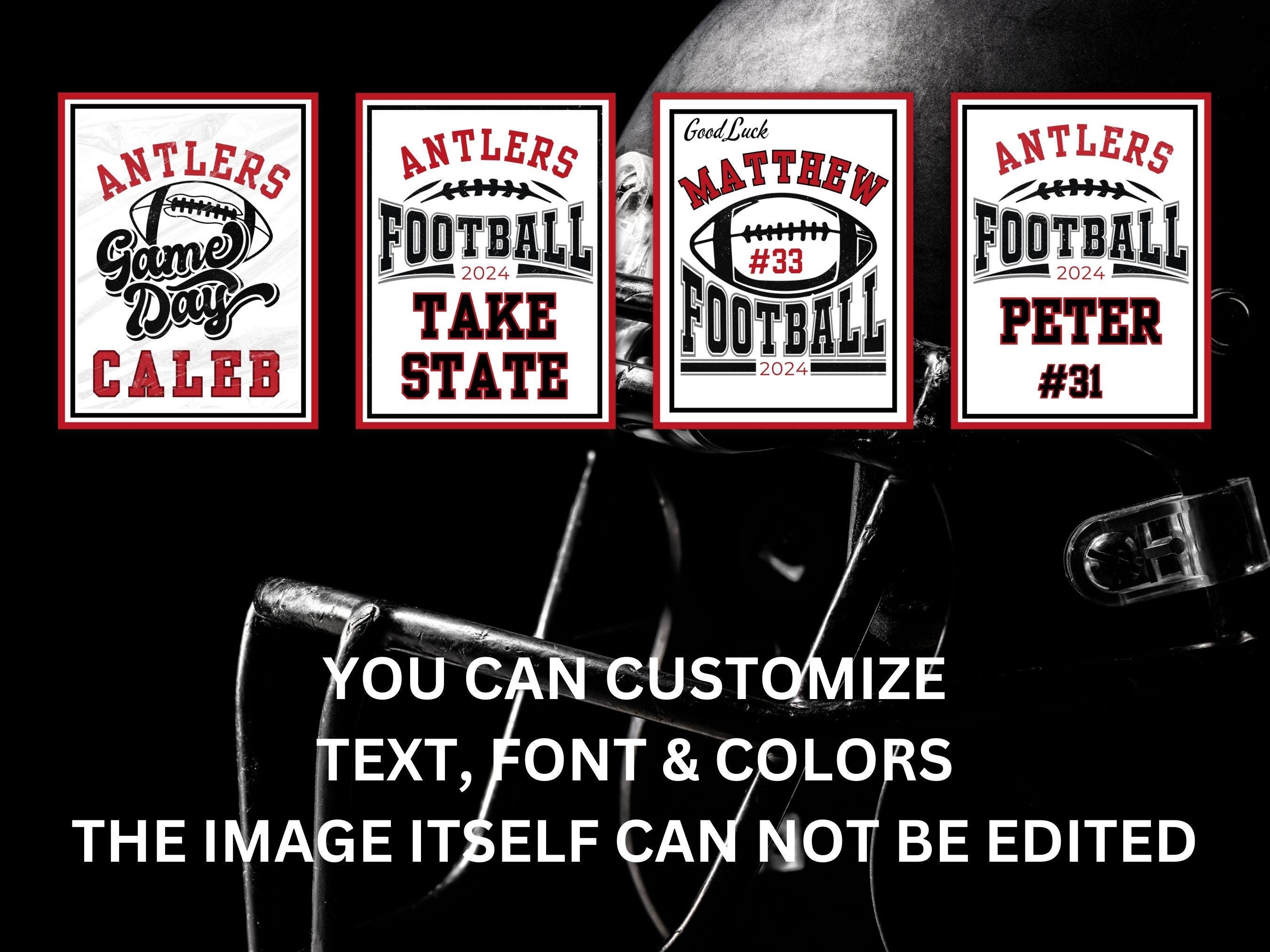 Football Player Locker Sign Template for School Lockers, Locker Room ...
