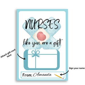 Nurse Appreciation Gift Card Holder, Nurses Week Gift, Nurse Gift Card ...