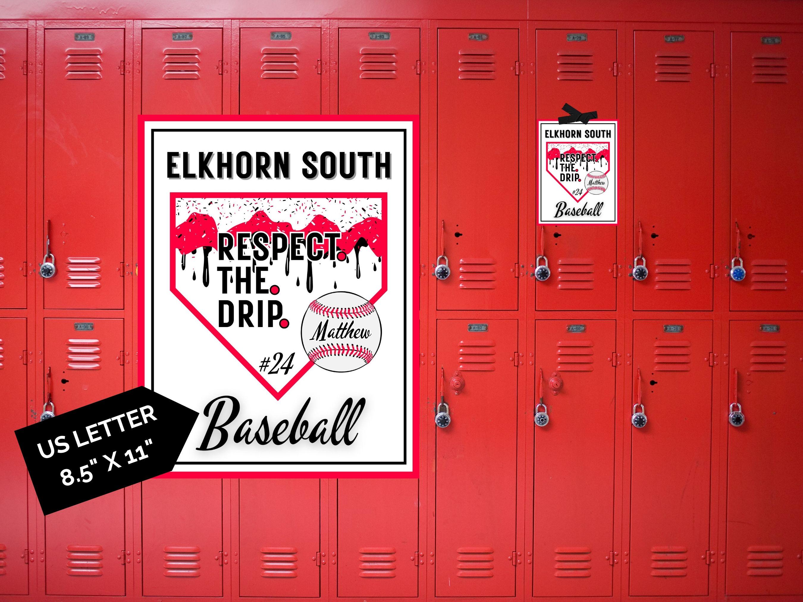 Baseball Locker Sign Template, Baseball Locker Decorations, Travel ...