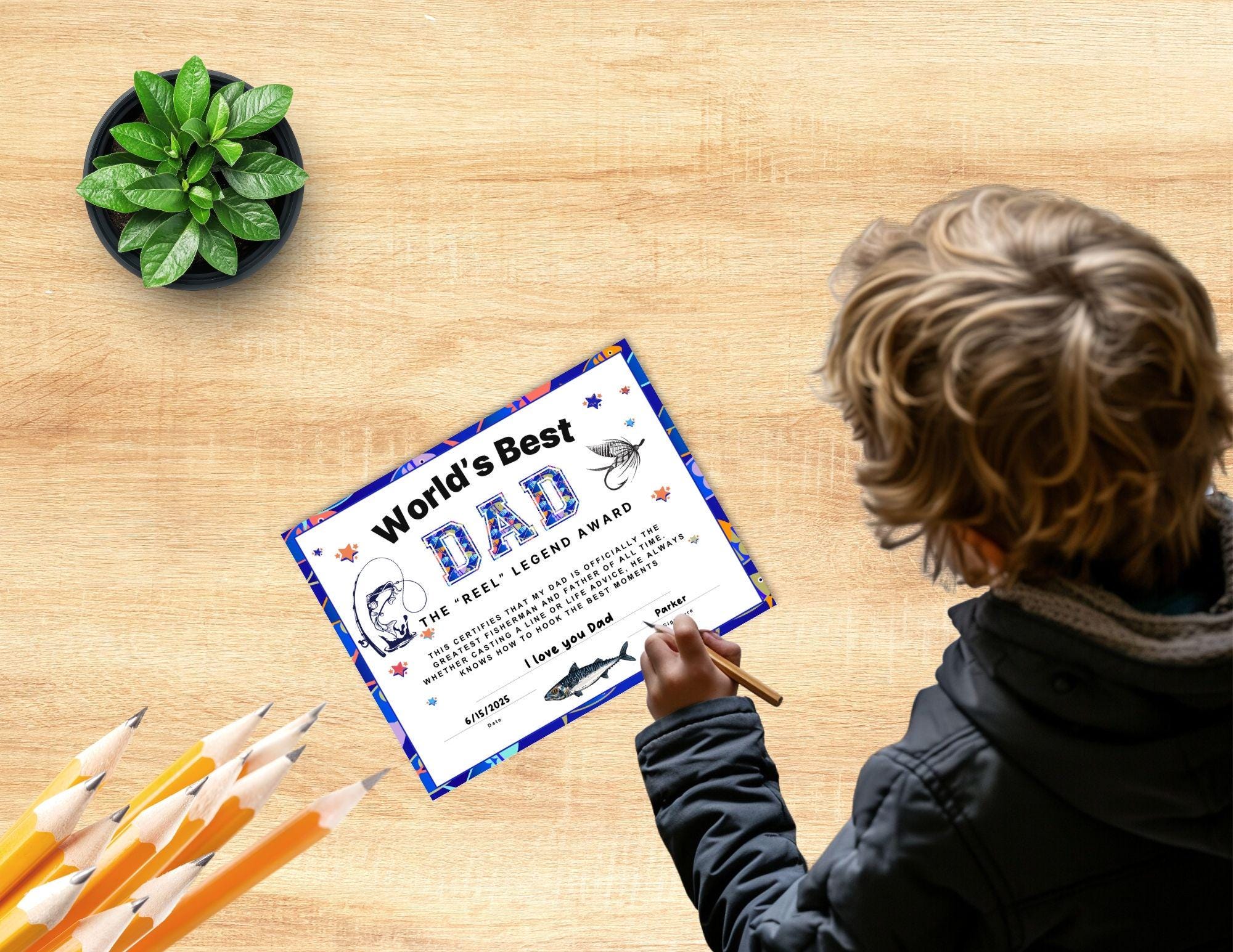 World's Best Dad Certificate for the Fishing Lover, Fathers Day ...