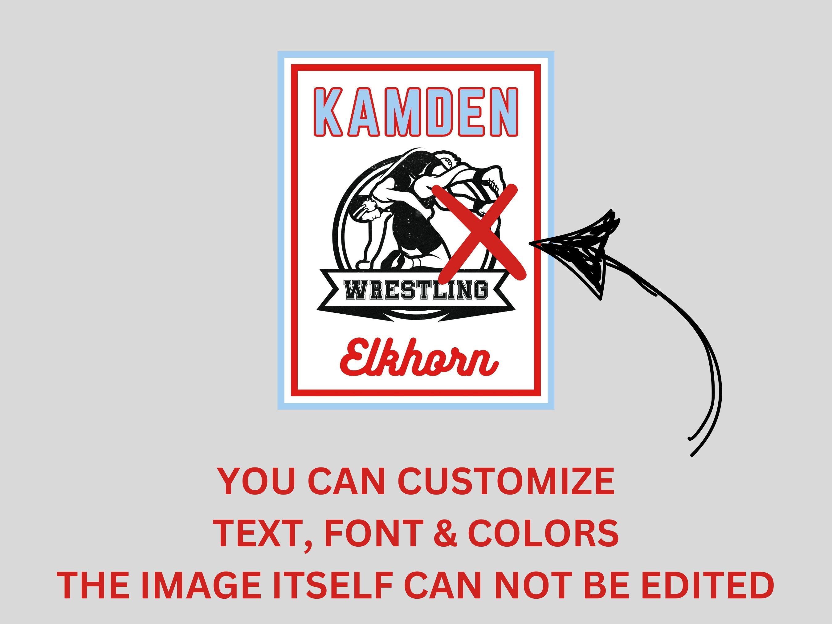 Wrestling Locker Sign Template, Wrestling Locker Room Decorations ...