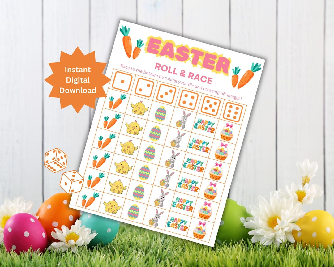 Easter Roll & Race Dice Game, Quick and Simple Game for Classrooms ...