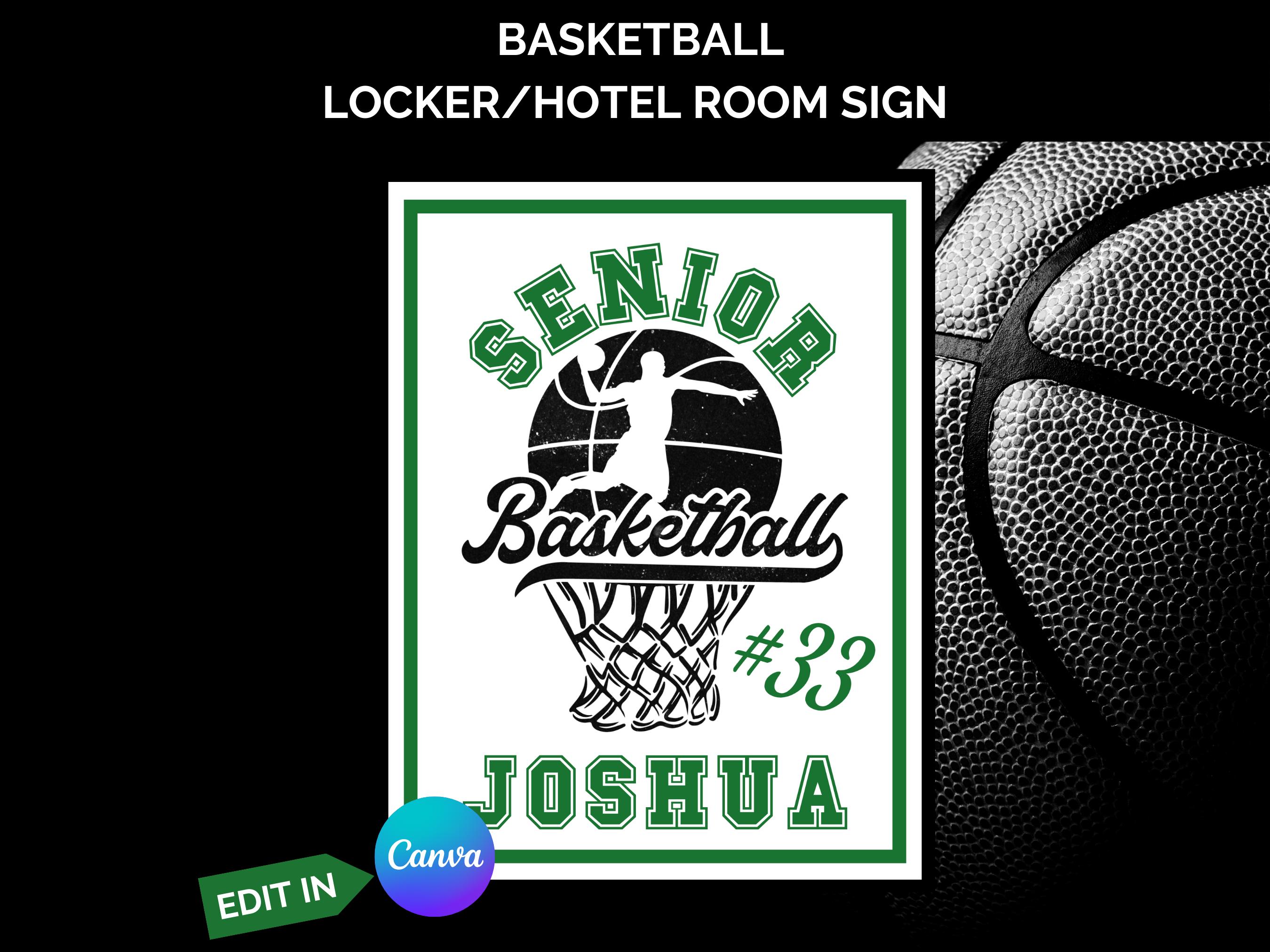Basketball Locker Sign Template, Basketball Locker Decorations, Travel ...