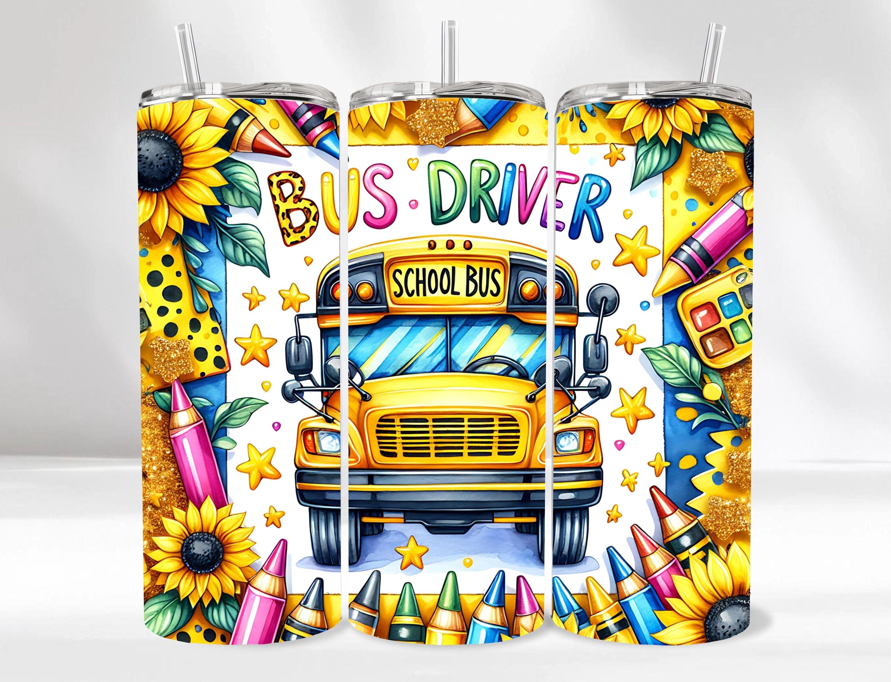 School Bus Driver Appreciation Tumbler Wrap Png, Back to School 20oz ...