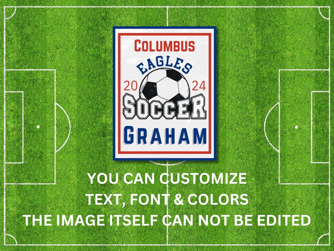 SOCCER Player Locker Sign Template for School Lockers, Locker Room ...