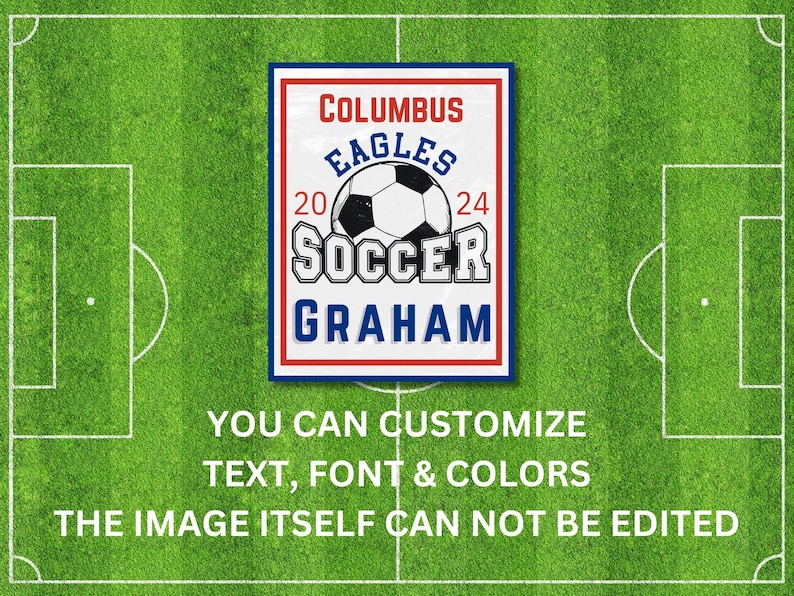 SOCCER Player Locker Sign Template for School Lockers, Locker Room ...