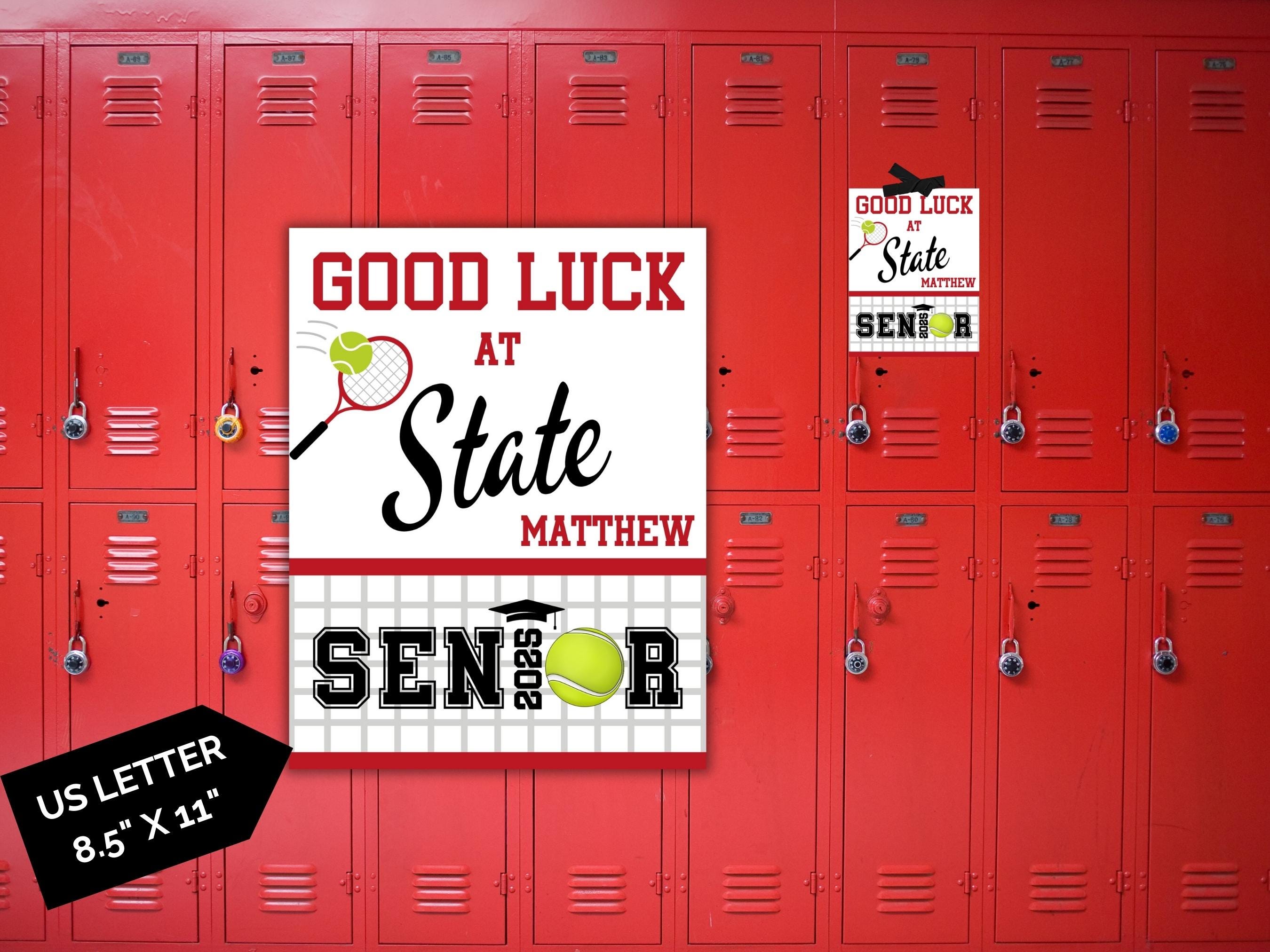SENIOR State Tennis Team Locker Sign Template, Tennis Locker ...