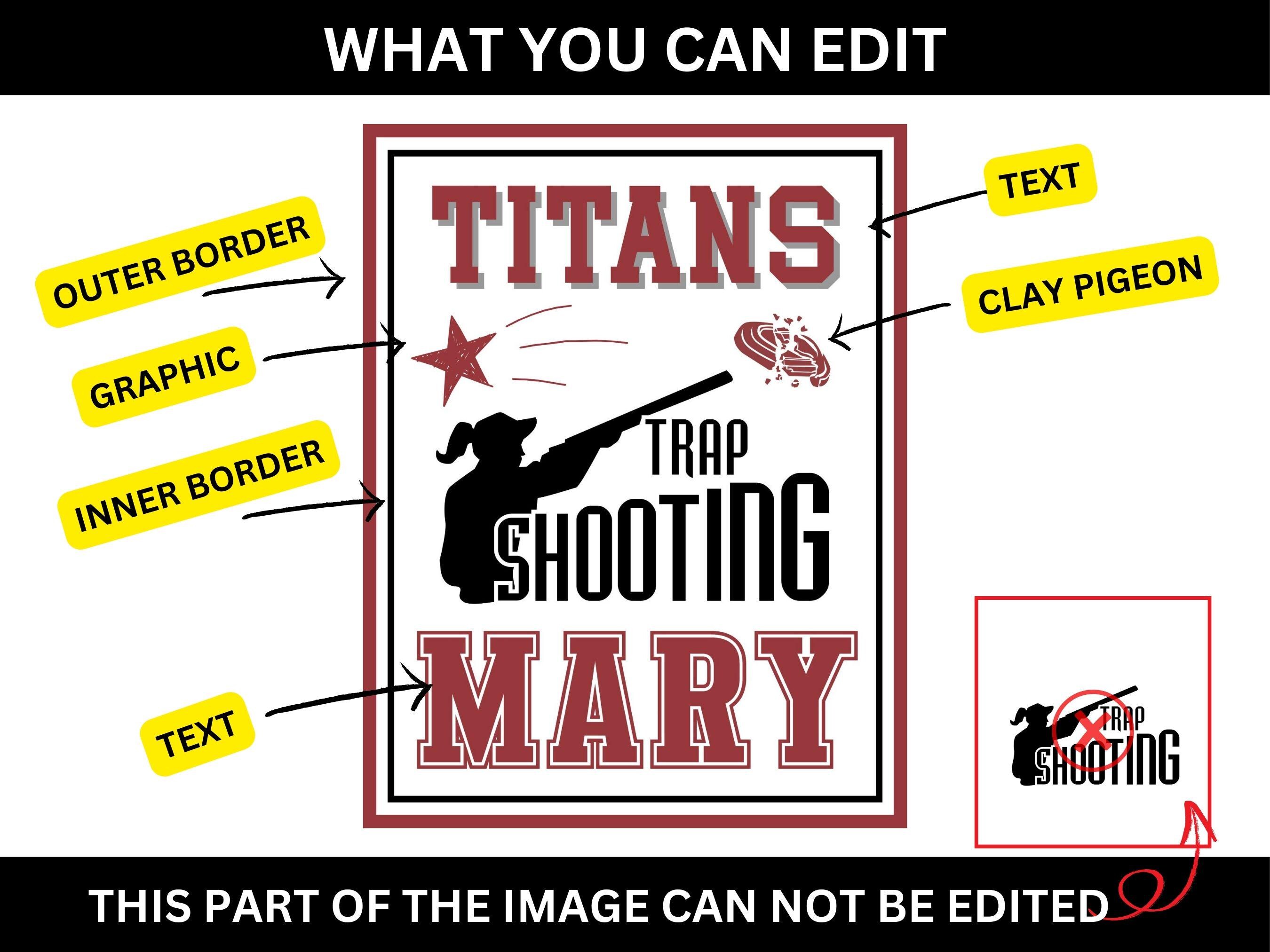 Boys and Girls Trap Shooting Locker Signs, Senior Poster, Trapshooting ...